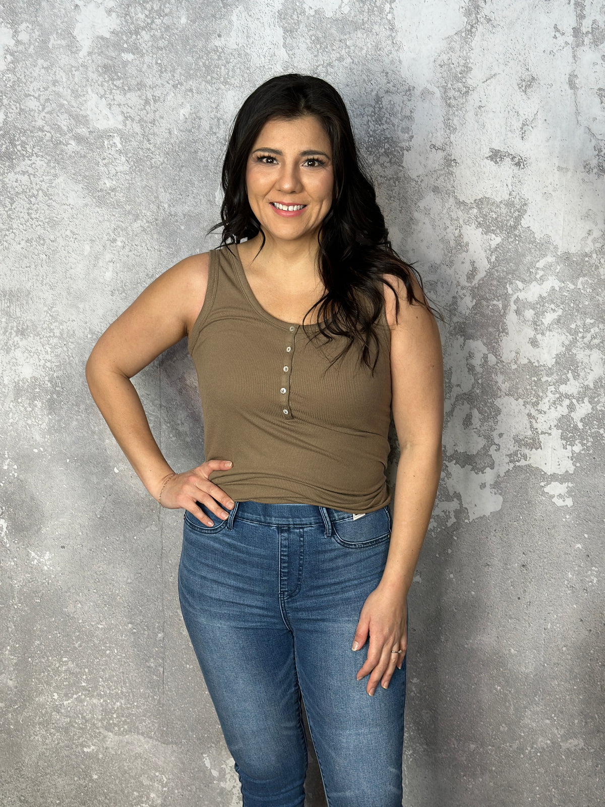 The Becky Button Tank - Coco (Small - 3X) FINAL SALE - The Pink Porcupine ltd.